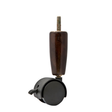 6 INCH WOODEN LEG/CASTOR (LOCKABLE) | Plas-Spike Products